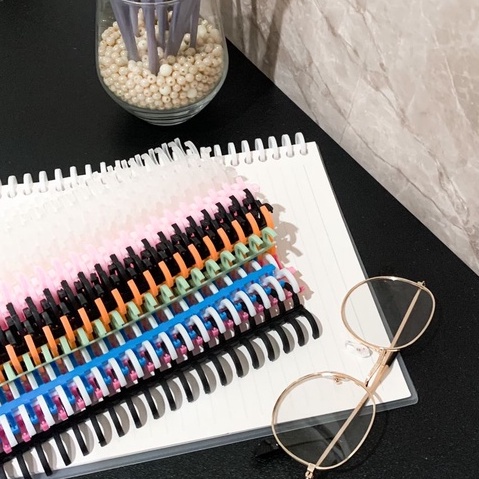 Jual DIY Ring Binding Binder Loose Leaf 30 lubang Spiral Bahan Plastik ...