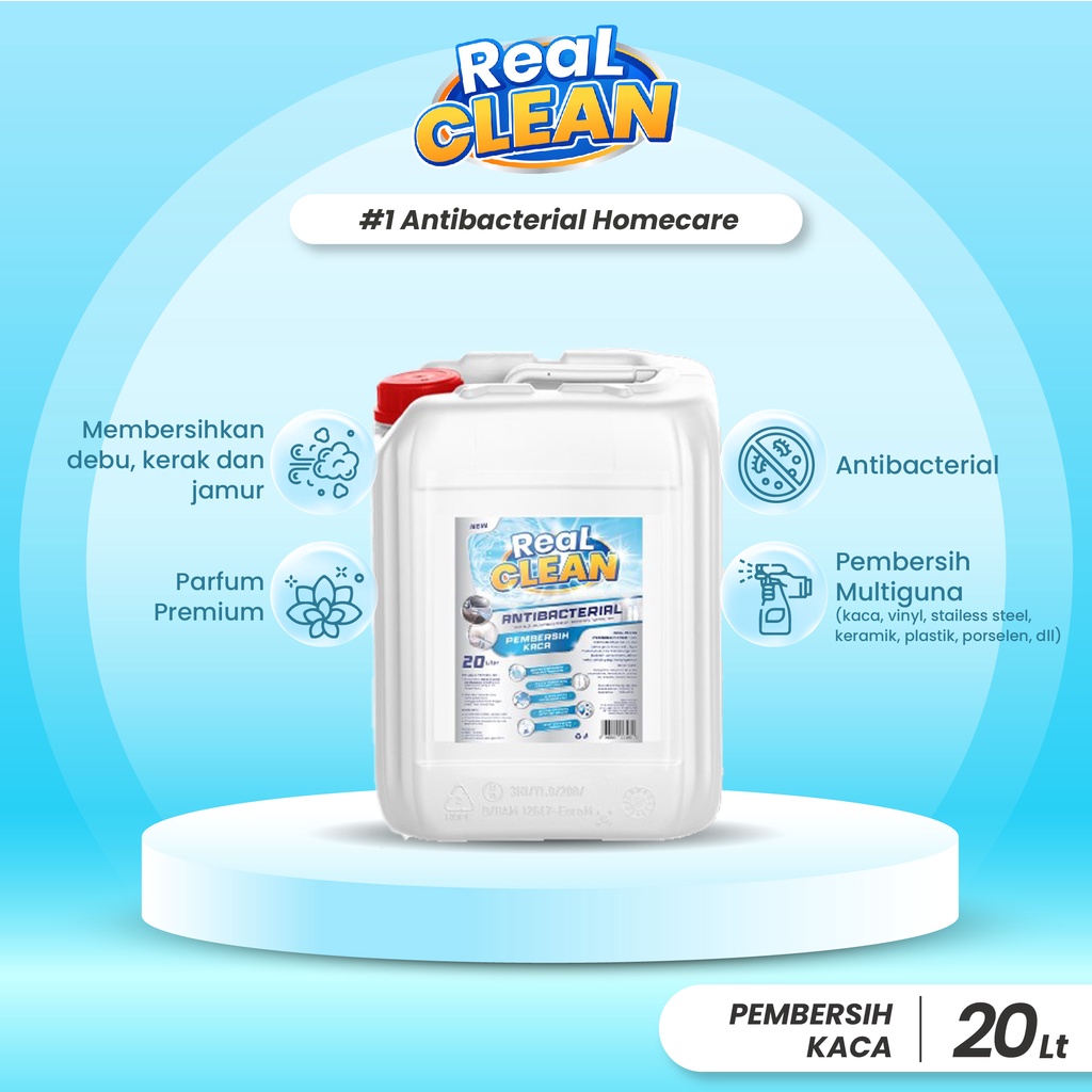 Jual Real Clean Cairan Pembersih Kaca Serbaguna Refill 20 Liter ...