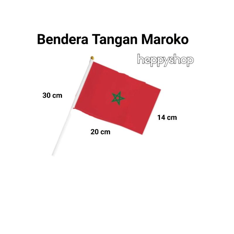 Jual Bendera Tangan Stik Pawai Negara Maroko Morocco | Shopee Indonesia