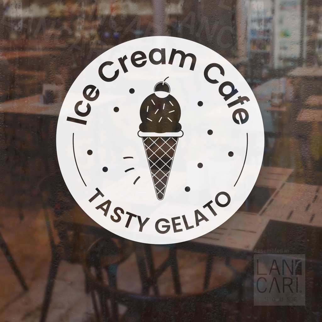 Jual Cutting Sticker Ice Cream Tasty Stiker Toko Shop Cafe Dekorasi ...