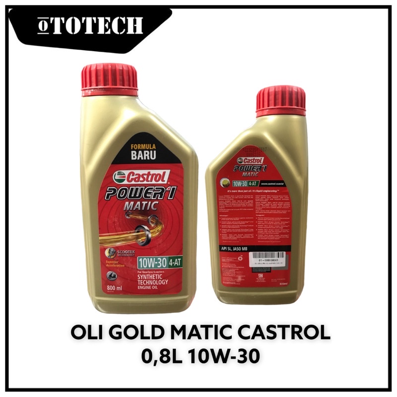 Jual OLI/OIL MATIC GOLD CASTROL 0,8L 10W-30 | Shopee Indonesia