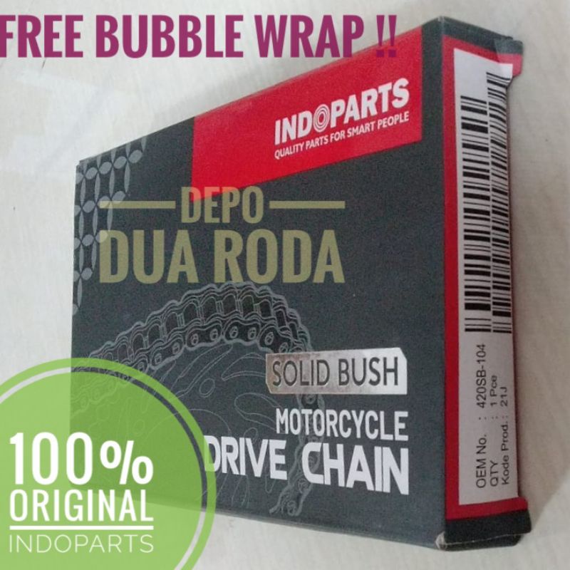 Jual DRIVE CHAIN / RANTAI RODA 420SB - 104 HONDA KARISMA (INDOPARTS ...