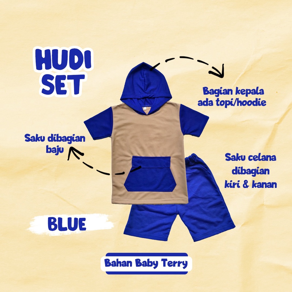 Jual Kicil shop - Hudi Set Blue 1-10tahun | Shopee Indonesia
