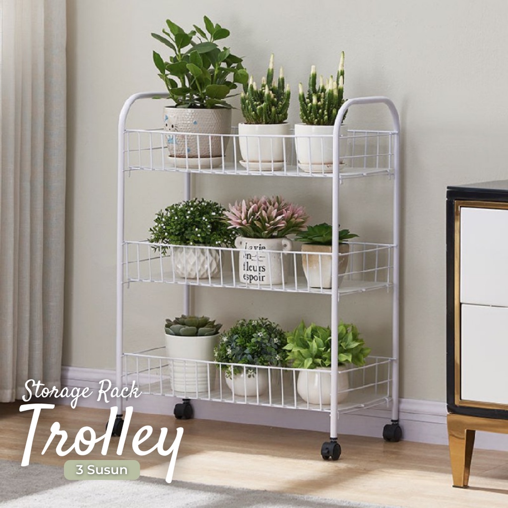 Jual Masterhome Rak Dapur 3 Susun Roda | Storage Rack 308 | Rak Buah ...