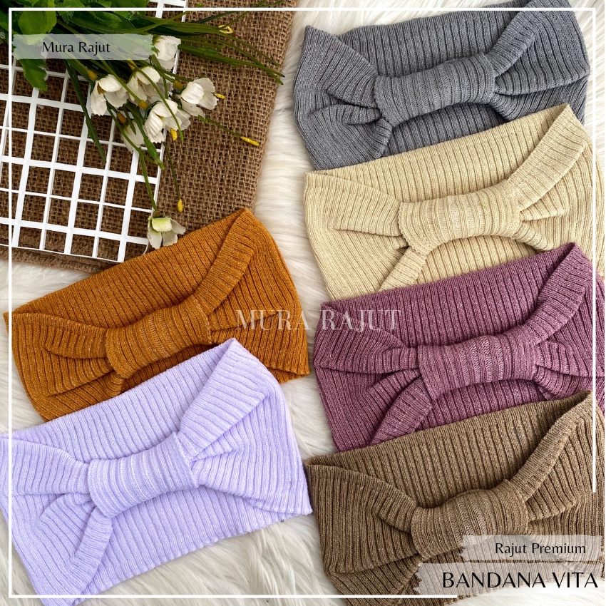 Jual Ciput Rajut Bando Pita Premium/Bandana Pita | Shopee Indonesia