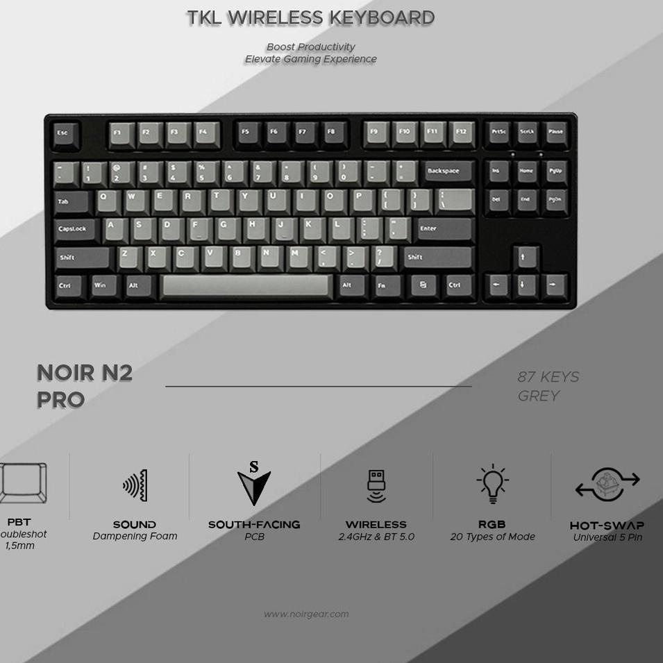 Jual Stok Banyak IHIVO Noir N2 Pro - TKL Layout Southfacing Hot-Swap ...