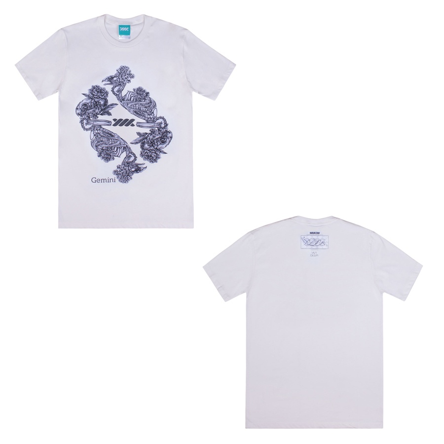 Jual WADEZIG! T-SHIRT - GEMINI WHITE | Shopee Indonesia