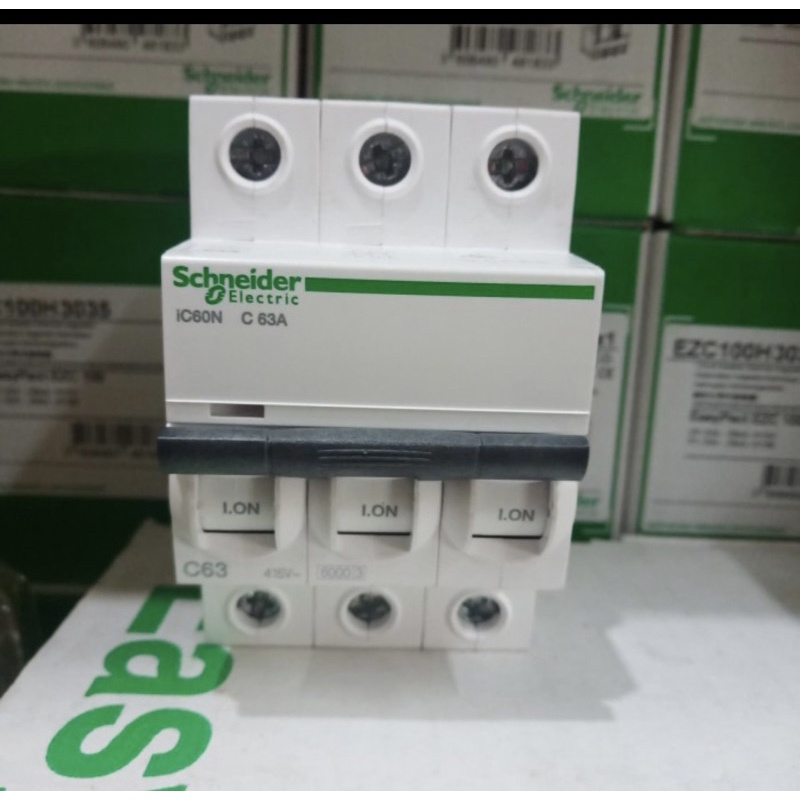 Jual MCB SCHNEIDER IC60N 3P 63A 6KA ORIGINAL | Shopee Indonesia