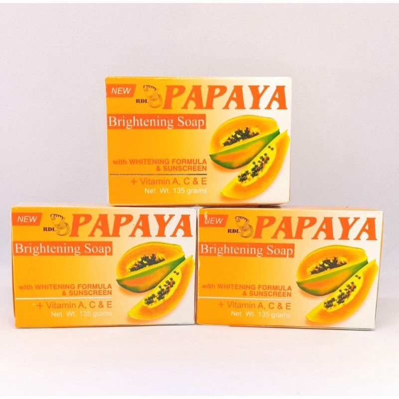 Jual NEW RDL PAPAYA Brightening Soap 135g Sabun Pepaya Philippine ...