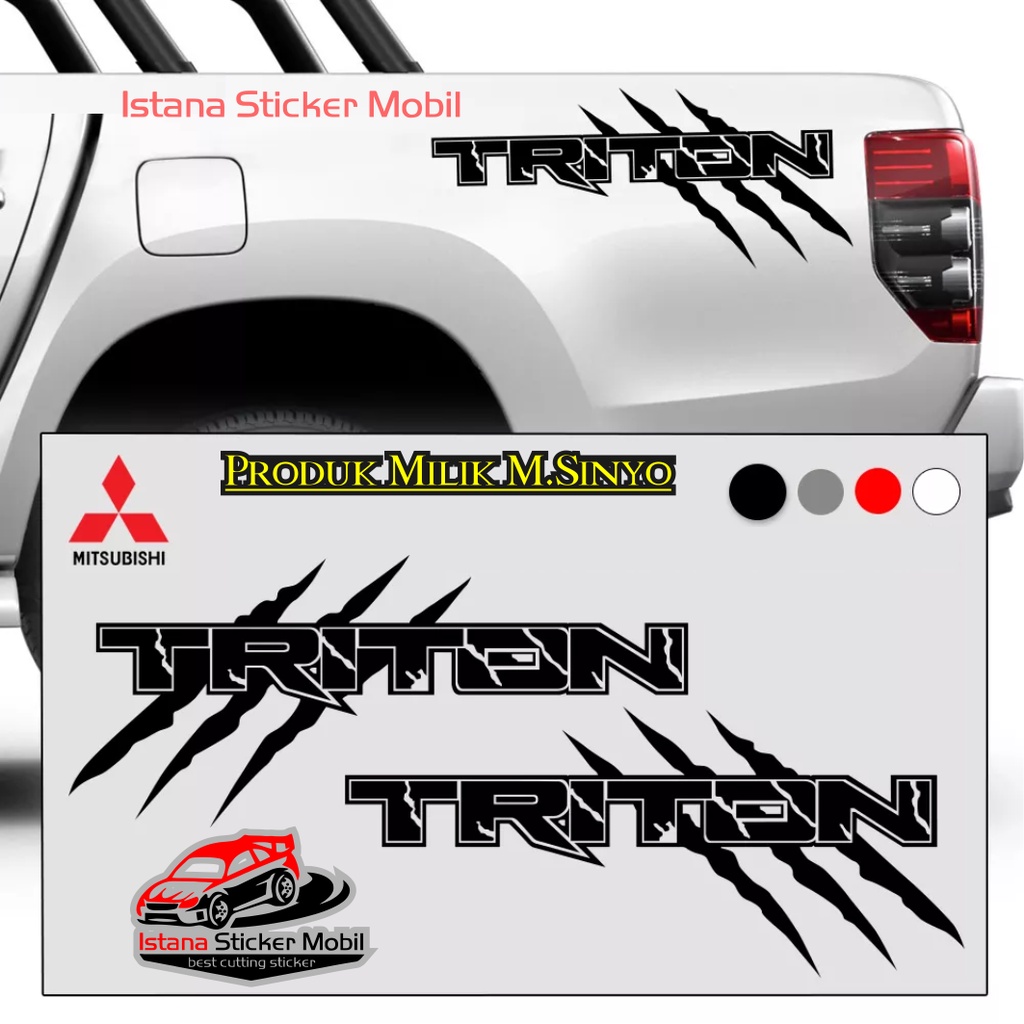 Jual stiker mobil triton cutting sticker mobil mitsubishi triton 4x4 ...