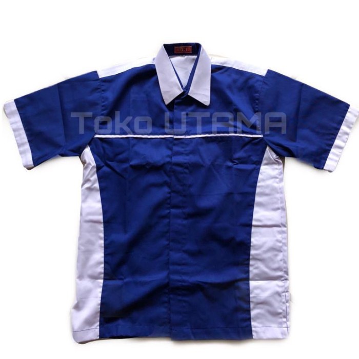 Jual Seragam Kerja Baju Kerja- Seragam Kantor Biru Kombinasi Putih(Bisa ...