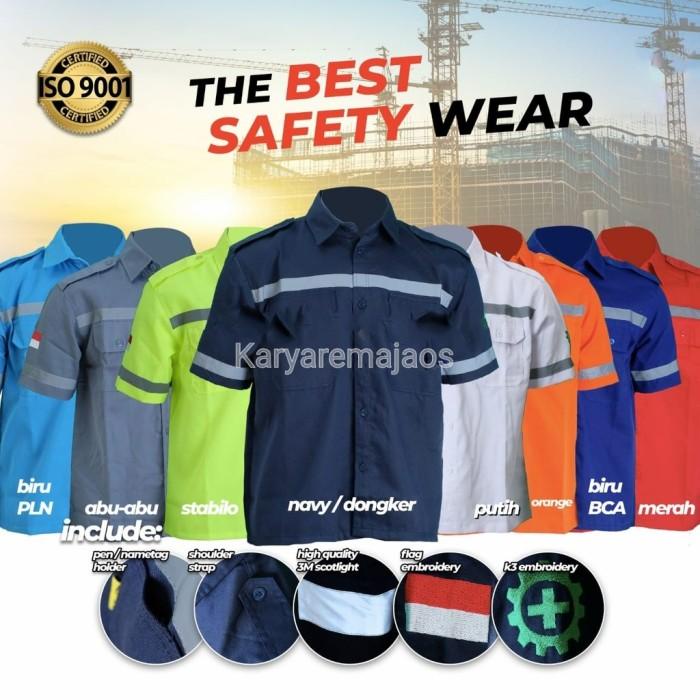Jual Wear Pack Wearpack Safety Baju Proyek Project K3 Lengan Pendek 7 ...