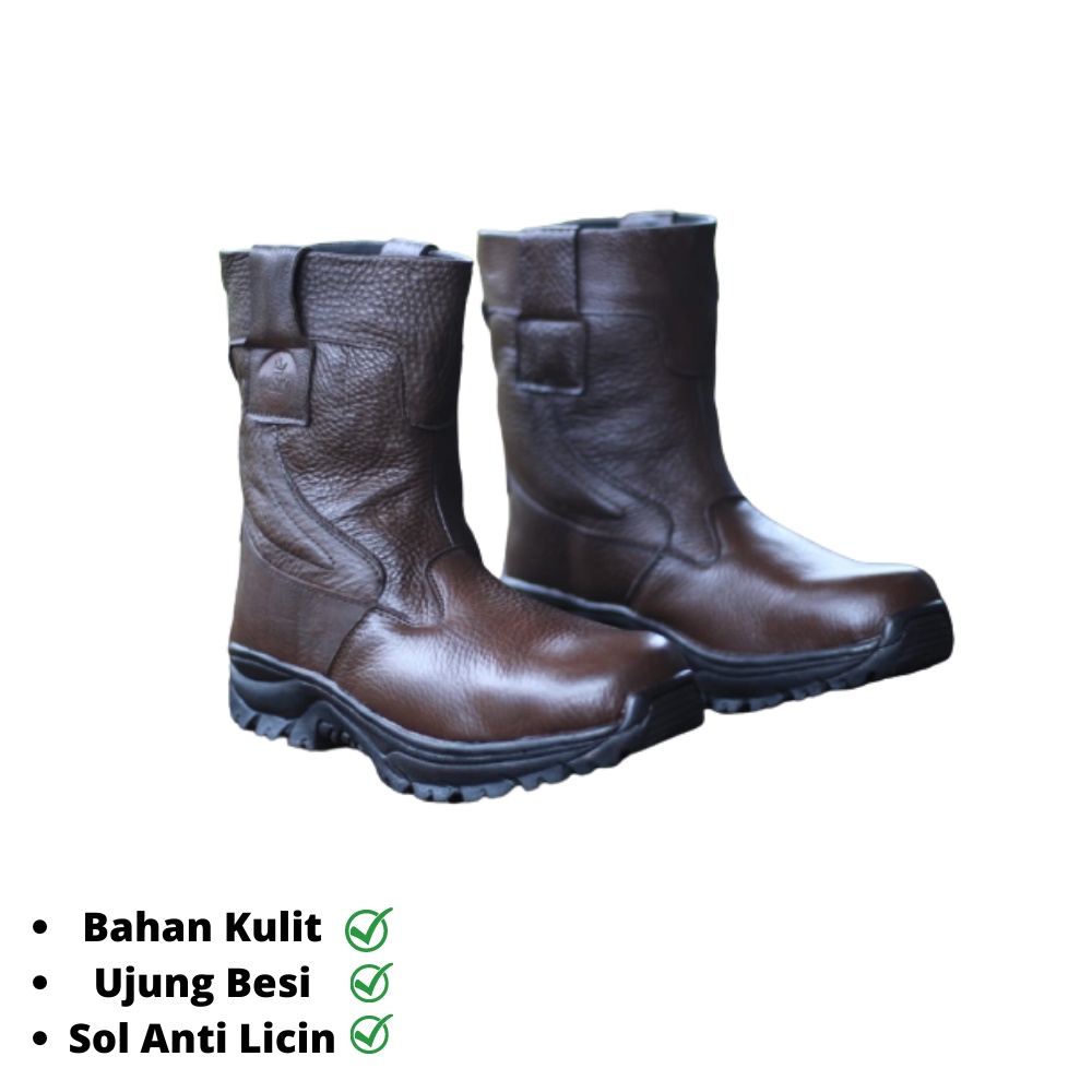 Jual SEPATU PRIA BBOT SAFETY KULIT SAPI UJUNG BESI SAFETY SHOES SOL ...