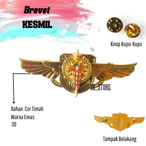 Jual Segera Miliki Brevet Brivet Wing Lencana Kesehatan Militer Bahan ...
