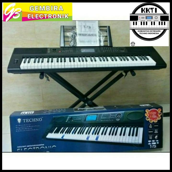 Jual Paket Keyboard Techno T73I Stand Double Organ Piano Original ...
