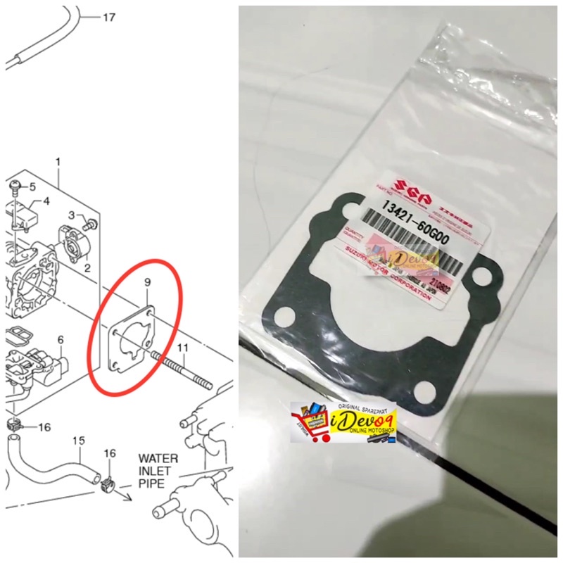 Jual Paking Gasket Throttle Body Suzuki APV Baleno Old Original SGP ...