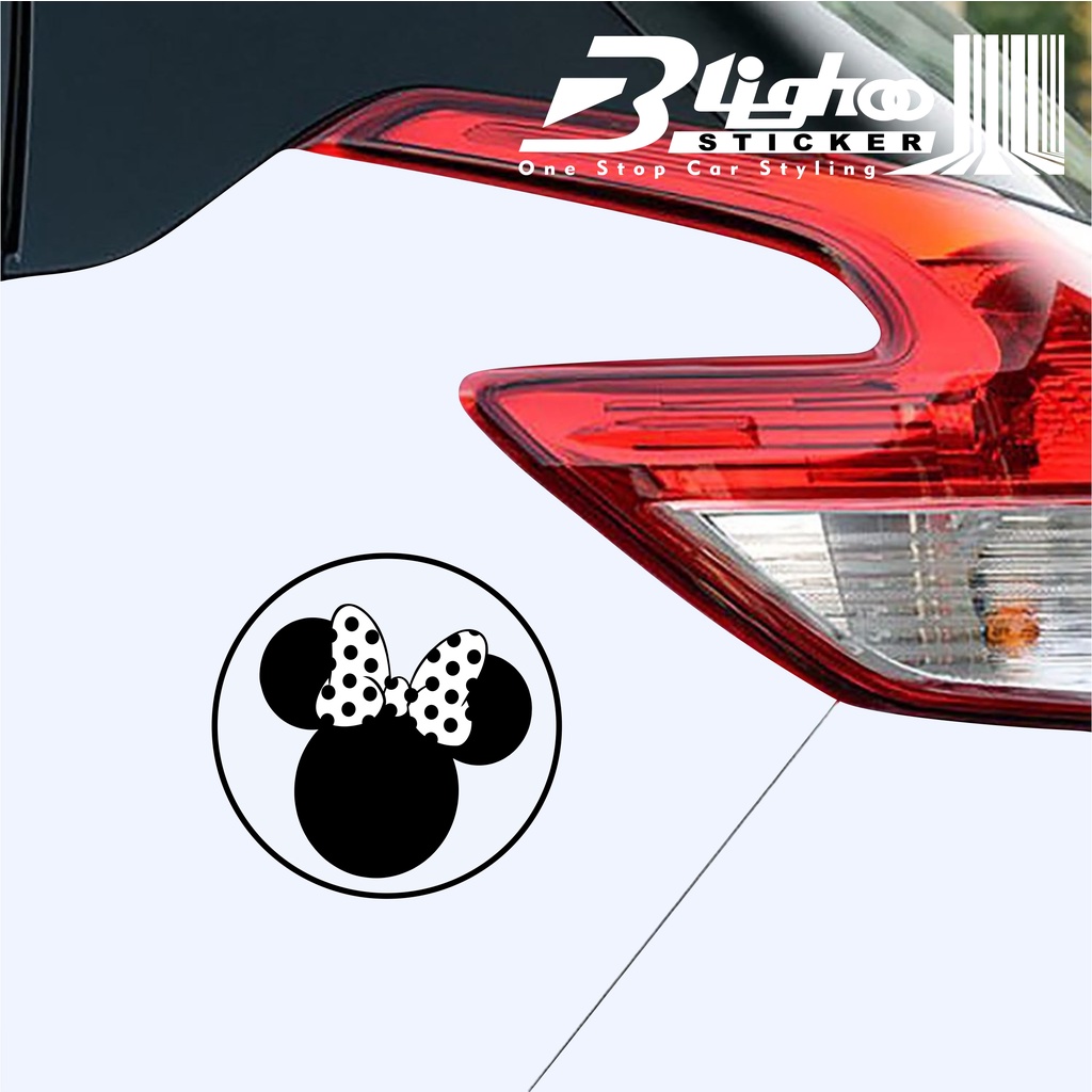Jual STIKER TANGKI MOBIL LUCU CUTTING STICKER MINNIE MOUSE STIKER MOBIL ...