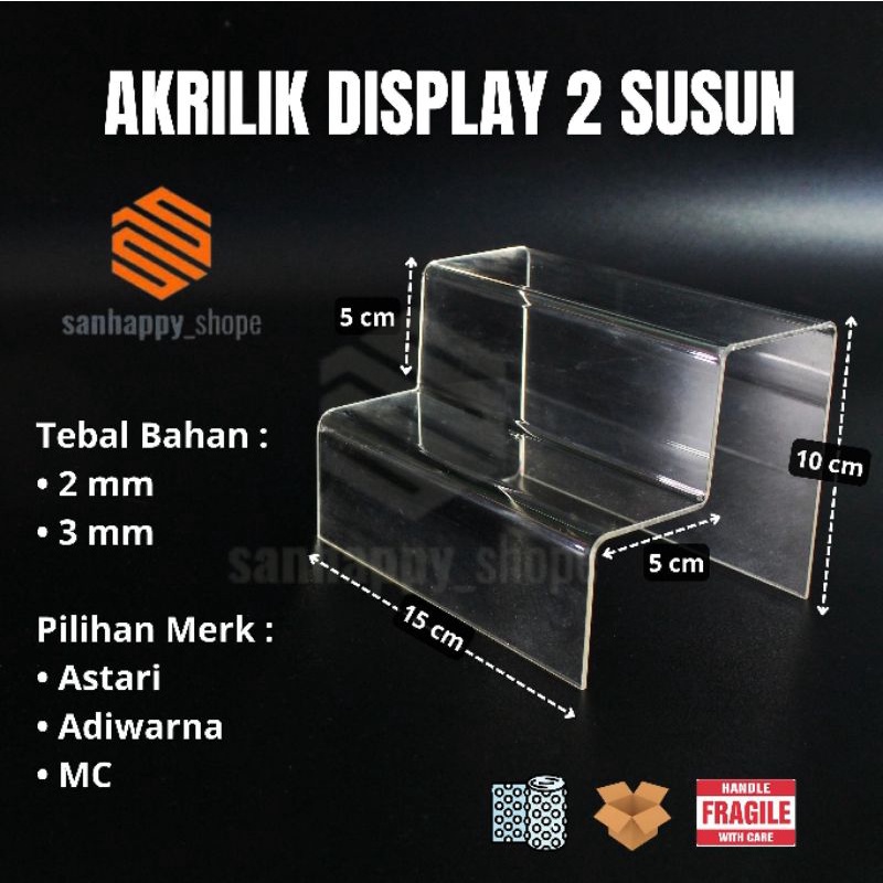Jual Akrilik Display 2 Susun/2 Tingkat Parfum Makeup Skincare - Display ...