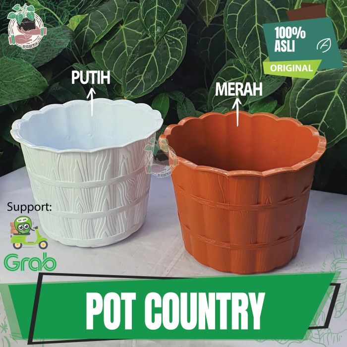 Jual Pot Bunga Tanaman Hias Motif Kayu Pot Taman Kebun Outdoor Indoor ...