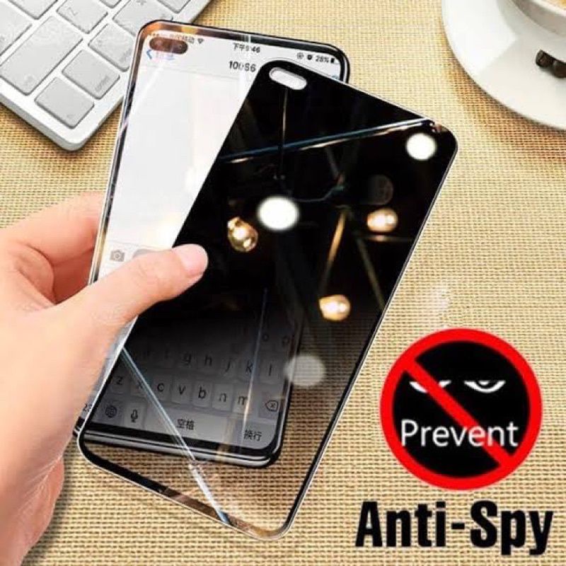 Jual Tempered Glass Anti Spy oppo A3S/ A7/ A12/ A5S/ F7/ F9/ F11/ Privacy Spy Antigores Spy KACA ...