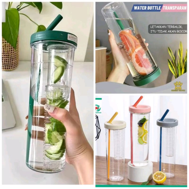 Jual Botol Minum infused water dengan Sedotan | Shopee Indonesia
