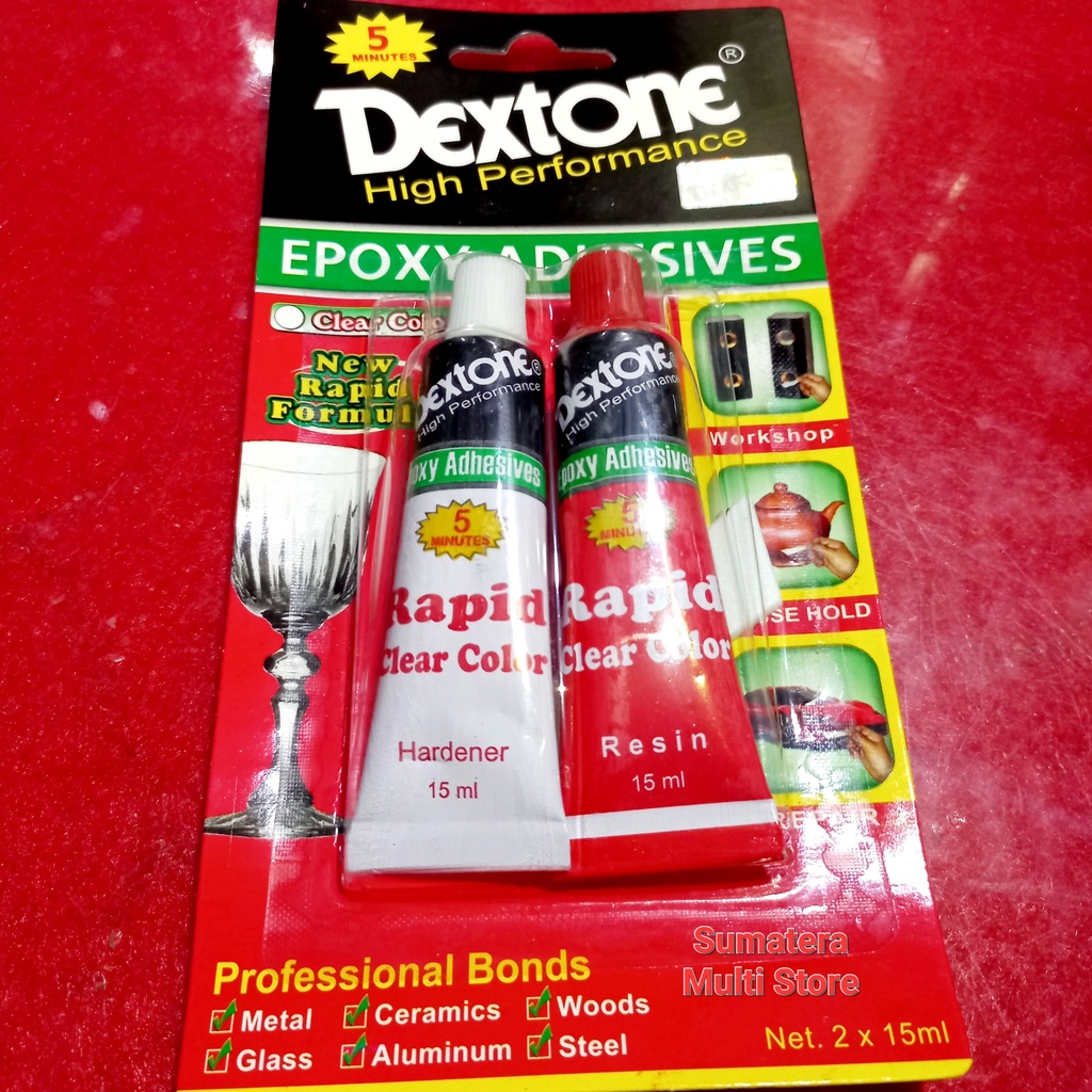 Jual Lem Dextone Clear 5 menit Lem epoxy serbaguna | Shopee Indonesia