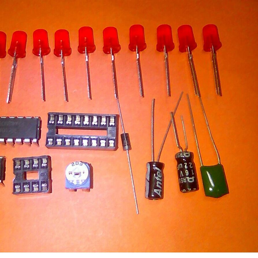 Jual PROMOSI !! 5.5 KIT running led berputar NE555 CD4017 10 led [KODE ...