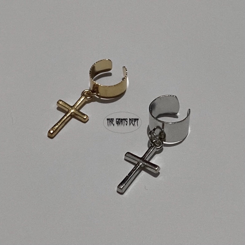 Jual The Goats Dept Fake Cross Earrings / tgd148 anting non tindik ...