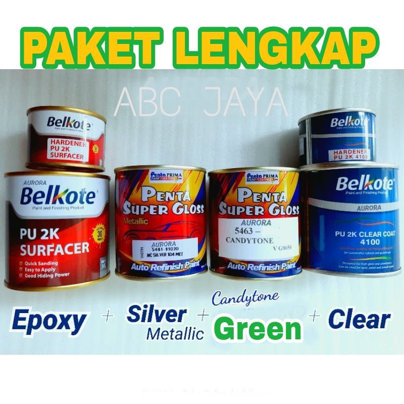 Jual Paket Lengkap Cat Epoxy Belkote + Penta Silver 1D4 Met + Candytone ...