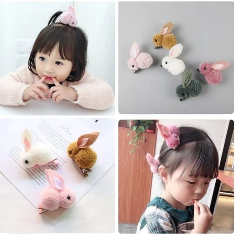 Jual JB44 jepit rambut anak korea model rabbit kelinci klip jepitan ...