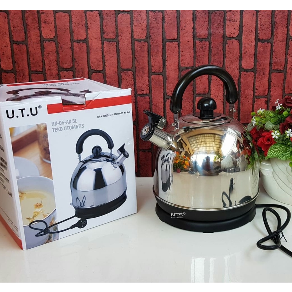 Jual UTU Teko Bunyi Listrik 5 Liter -Teko Air Panas Stainless Steel ...