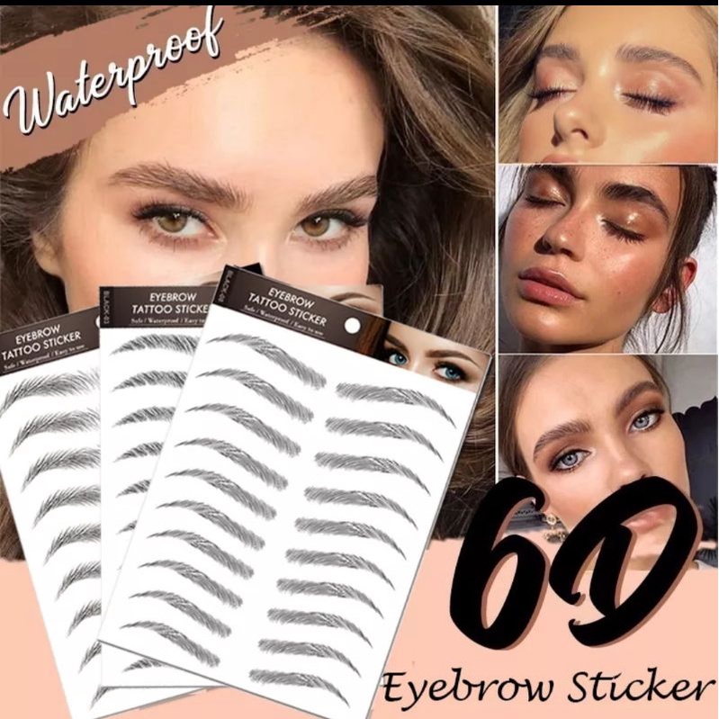 Jual Eyebrow Stiker Tattoo Alis Instan Waterproof Cetakan Alis Instan ...