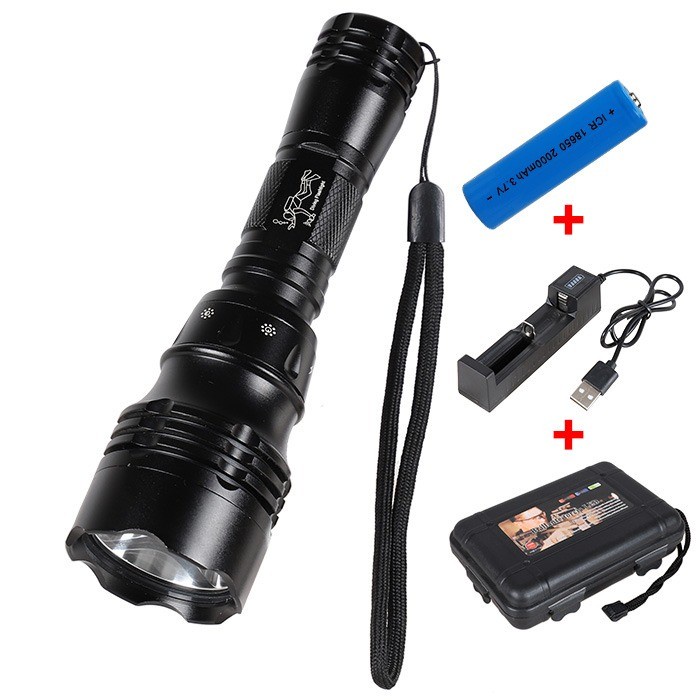 Jual Paket Senter Selam Swat Police T6 LED XZT 8760 Waterproof | Shopee Indonesia