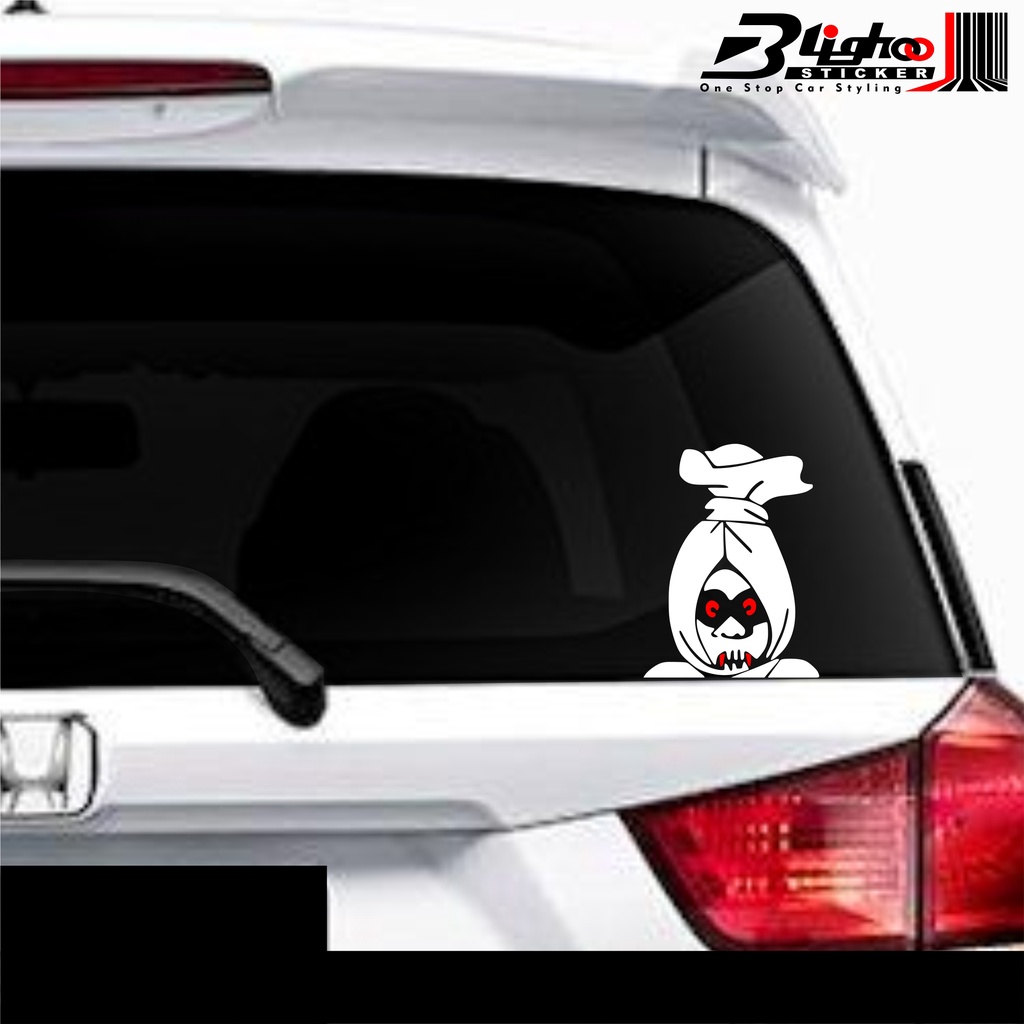 Jual CUTTING STICKER MOBIL KACA / BODY STIKER MOBIL HANTU POCONG LUCU ...