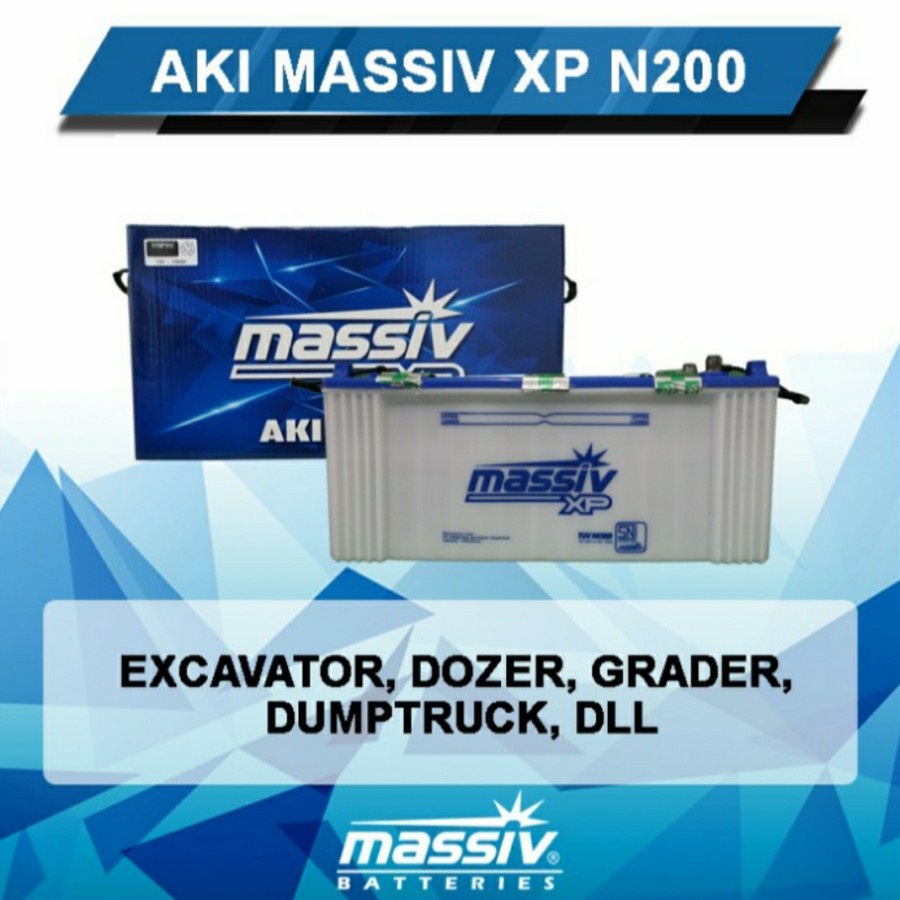Jual Accu / Aki Basah Massiv XP N200 / 190H52 12v 200aH | Shopee Indonesia