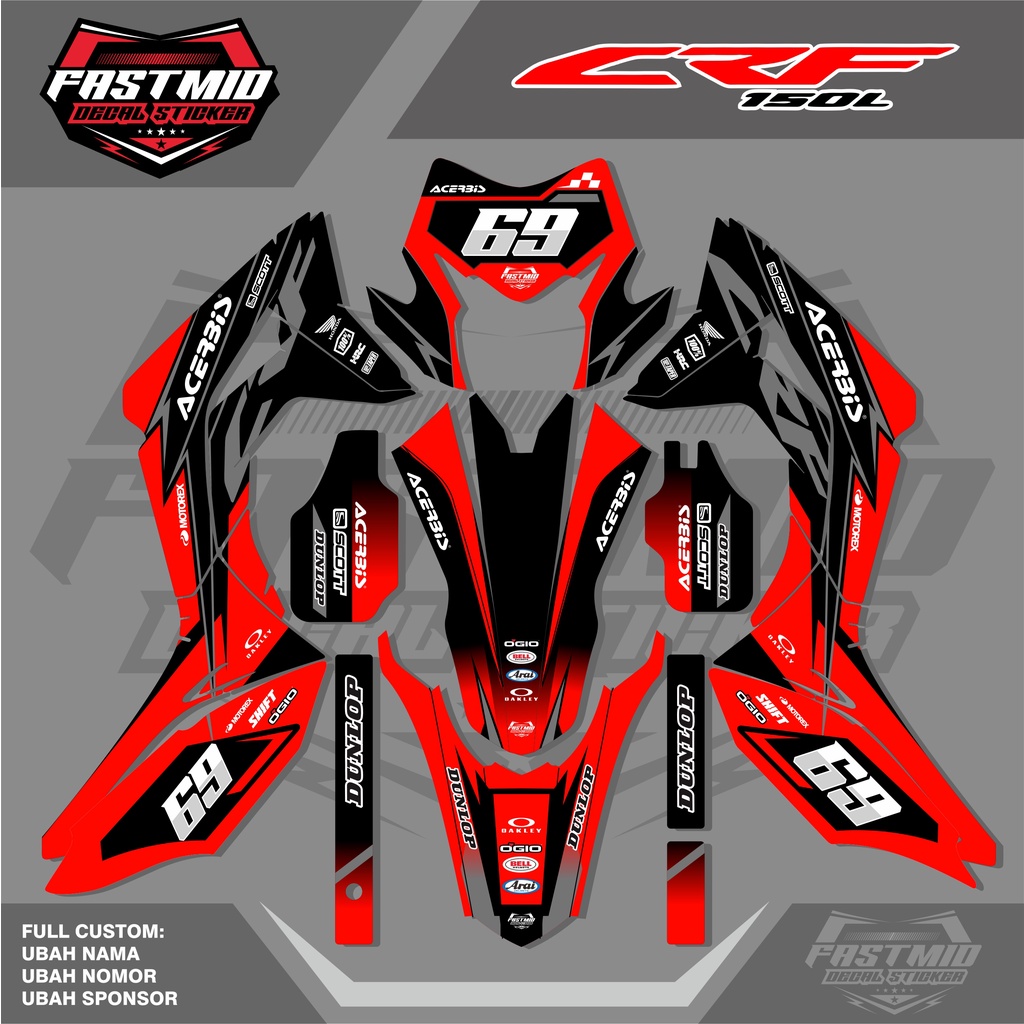 Jual Decal Sticker Crf 150 l Full Body Decal Crf Full Body Stiker Crf ...