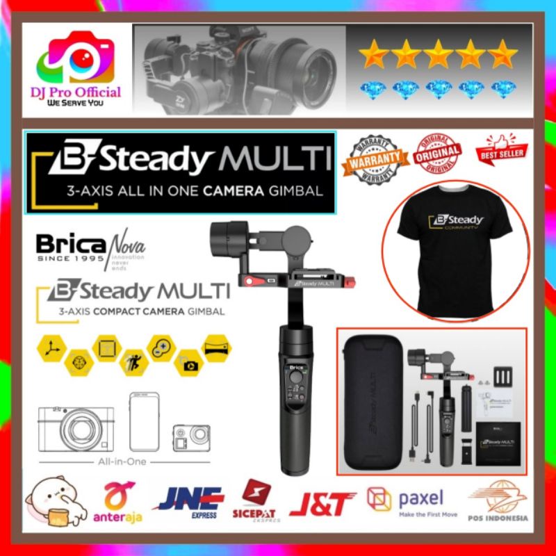 Jual BRICA B-Steady MULTI 3-AXIS ALL IN ONE FOR CAMERA gimbal ...