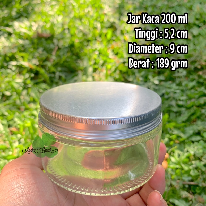 Jual Jar Kaca 200 ml Tutup Alumunium Puding Madu Makanan | Shopee Indonesia