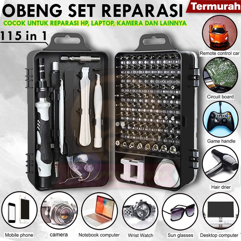 Jual Obeng Set 115 in 1 Obeng Hp Smartphone Obeng Laptop Obeng Set ...