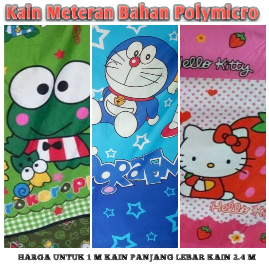 Jual Kain Katun Poly Micro Bahan Sprei Motif Panjang 1 Meter Lebar ...
