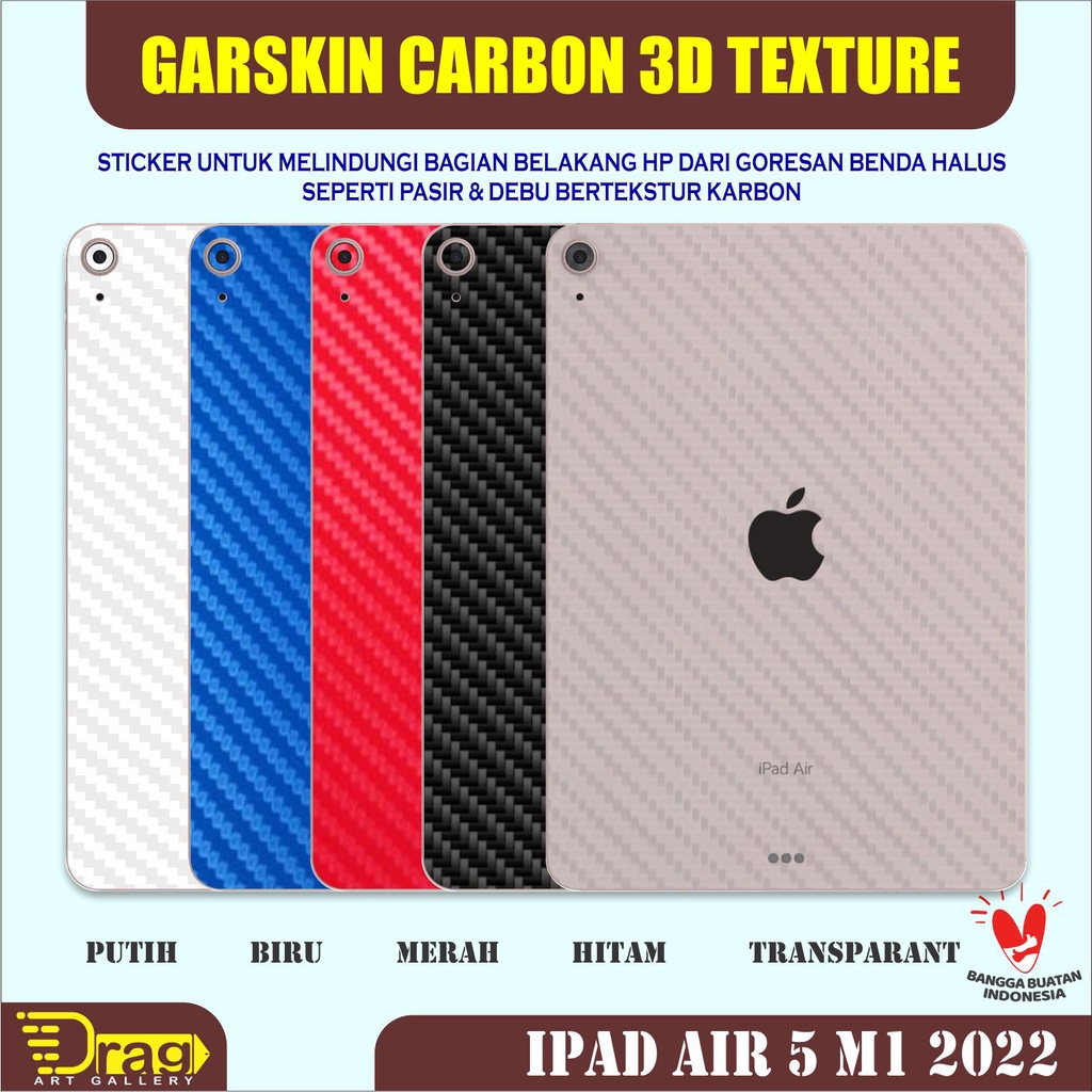 Jual Garskin Skin Carbon Transparant Karbon IPAD Air 5 M1 2022 Bisa ...