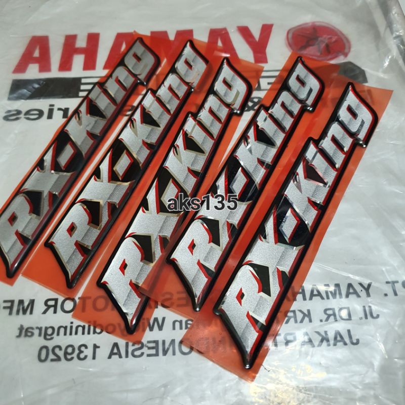Jual stiker logo emblem cover box aki dan tangki rx king rxking 2002 ...
