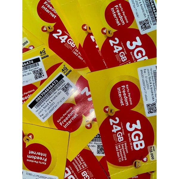 Jual kartu perdana IM3 3gb+3gb full 24 jam FRESH 26JULI2004 | Shopee ...