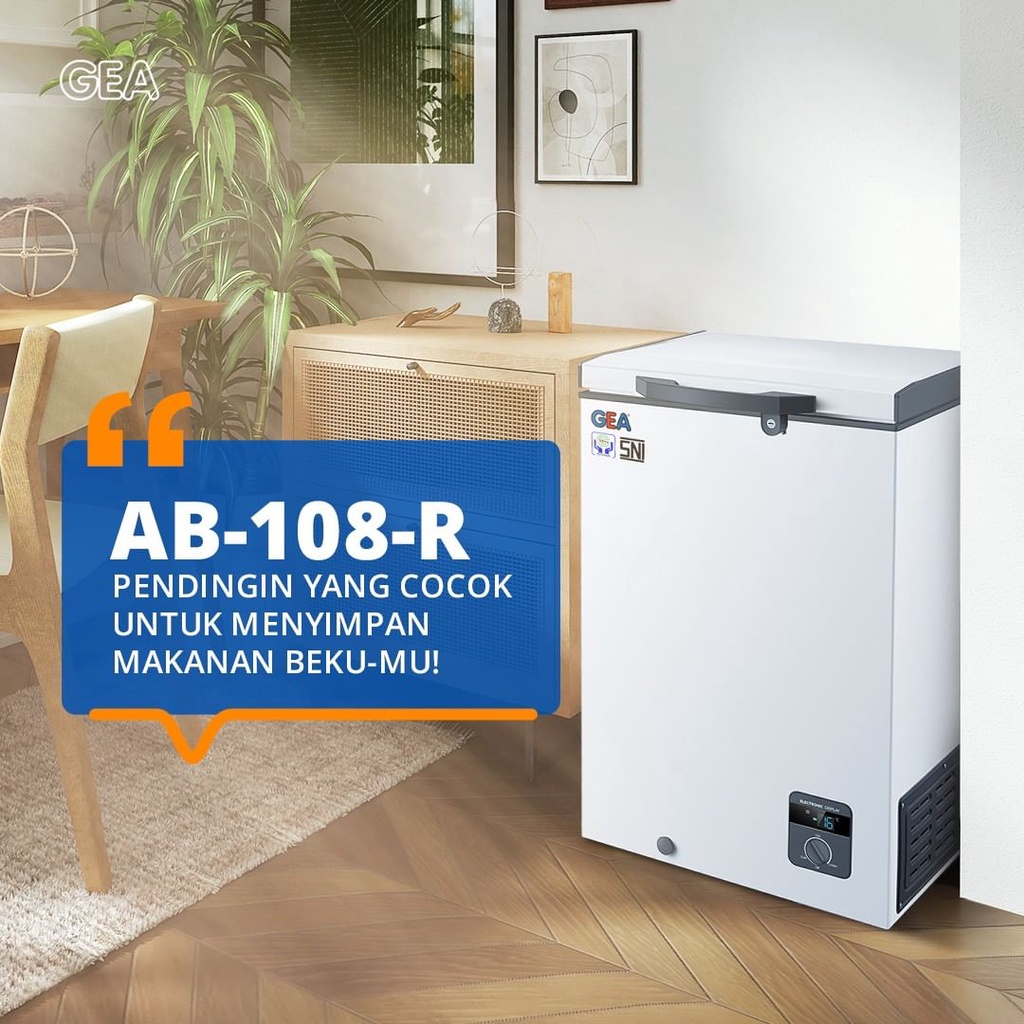 Jual Chest Freezer GEA AB-108-R Kapasitas 100 Liter AB 108 Garansi Resmi | Shopee Indonesia