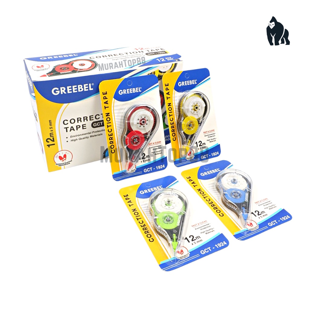 Jual Correction Tape Greebel GCT 1924 / Tipex Kertas Roll / Pita ...