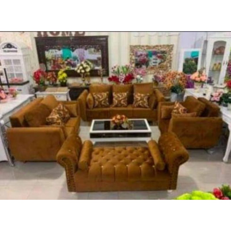 Jual sofa jaguar bludru jumbo bikin nyaman tamu keluarga | Shopee Indonesia