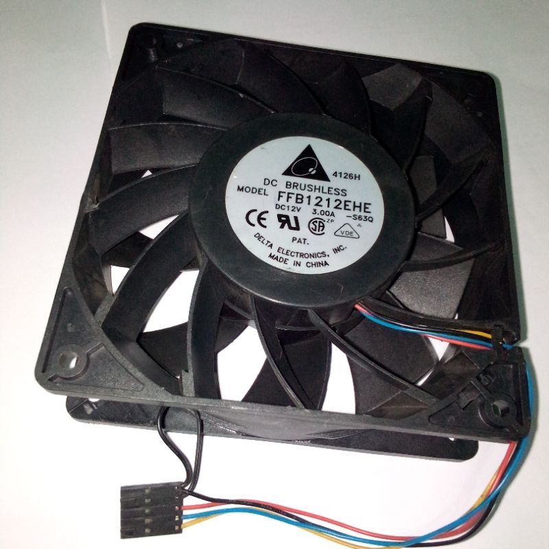 Jual FAN PWM 12CM KIPAS SERVER ANTMINER FFB1212EHE 12V 3A 4KABEL ...