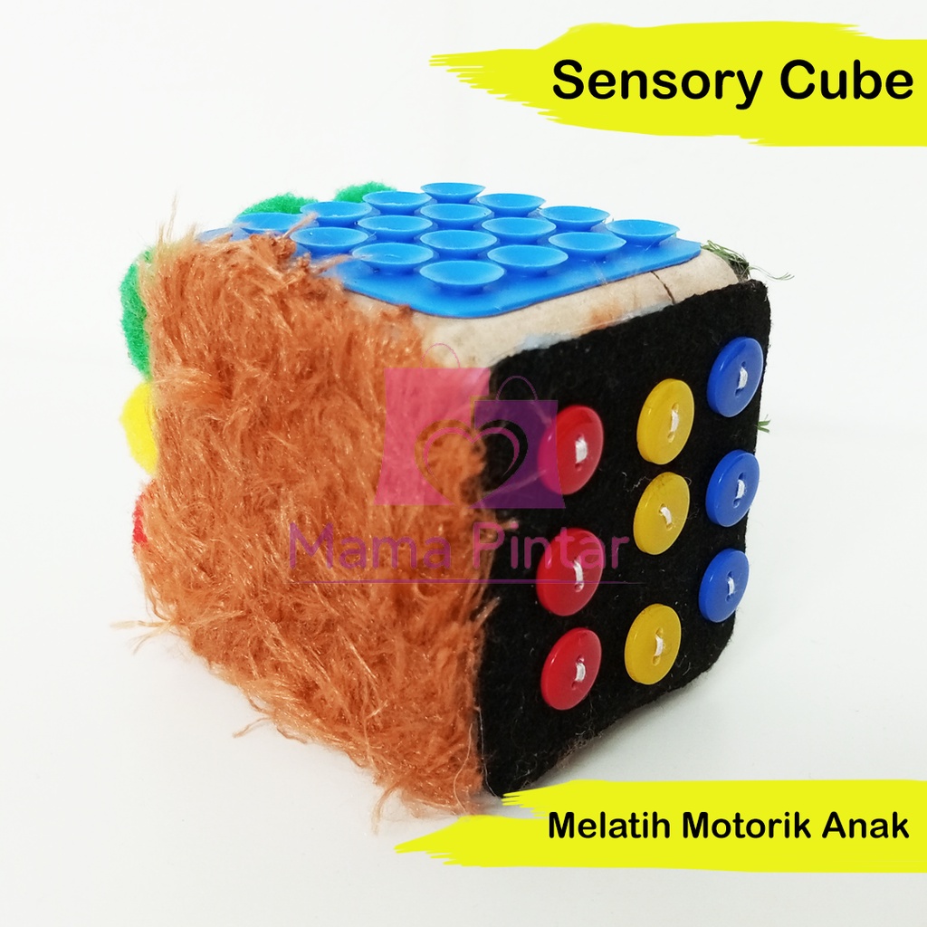 Jual Sensory Cube Mainan Edukasi Anak Bayi 6 7 9 12 bulan Kubus Kayu ...