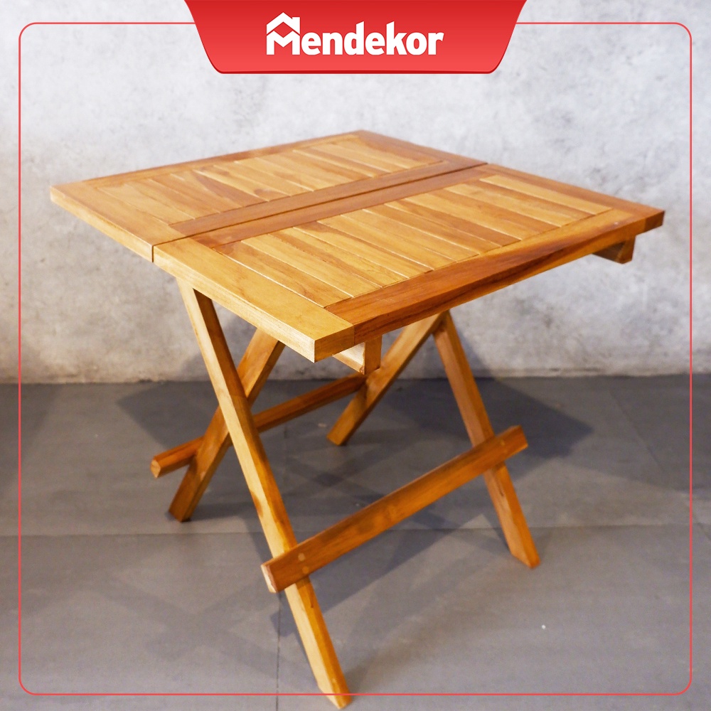 Jual Meja kayu jati solid lipat meja makan teras outdoor indoor awet ...