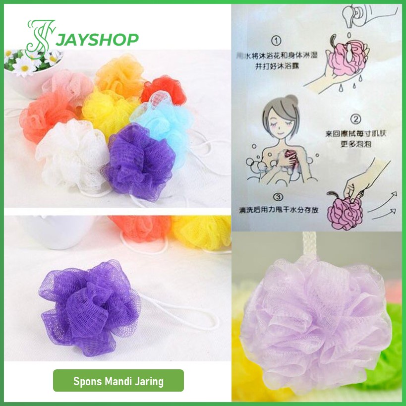 Jual Spons Jaring Mandi Pembersih Punggung Badan Shower Bath Sponge ...